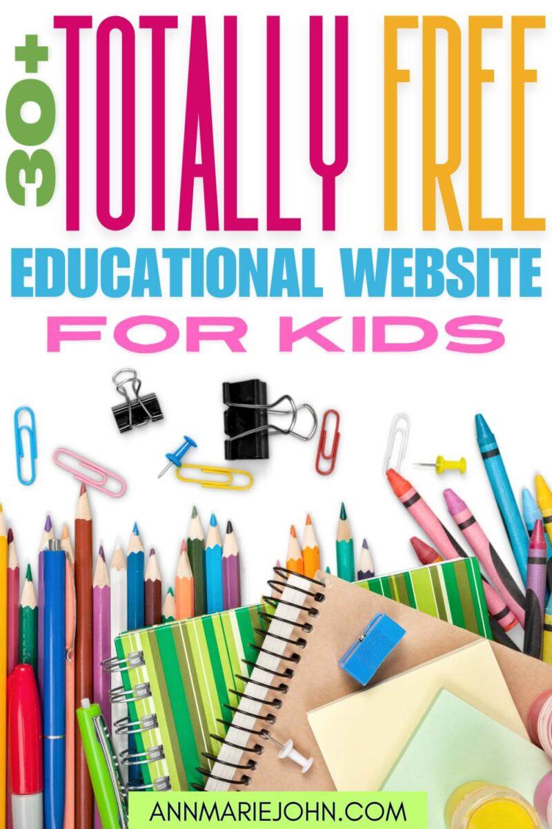 Free Educational Websites for Kids: A Curated List - AnnMarie John