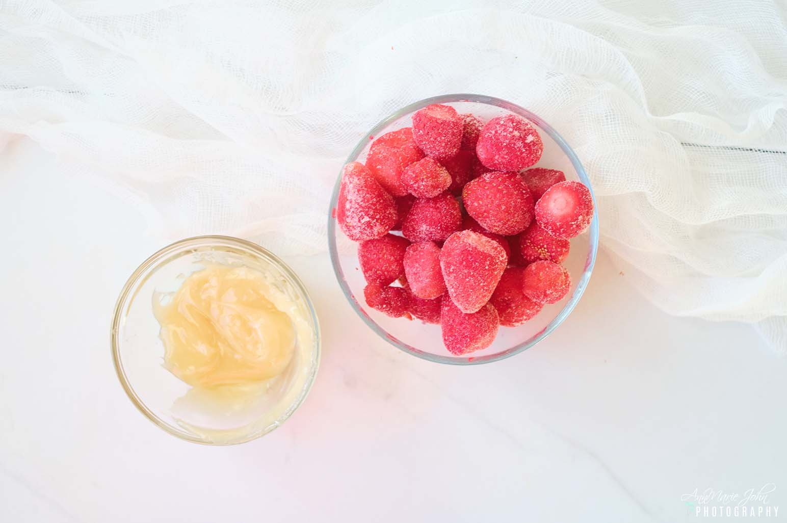 Strawberry Honey Ice Pops - AnnMarie John