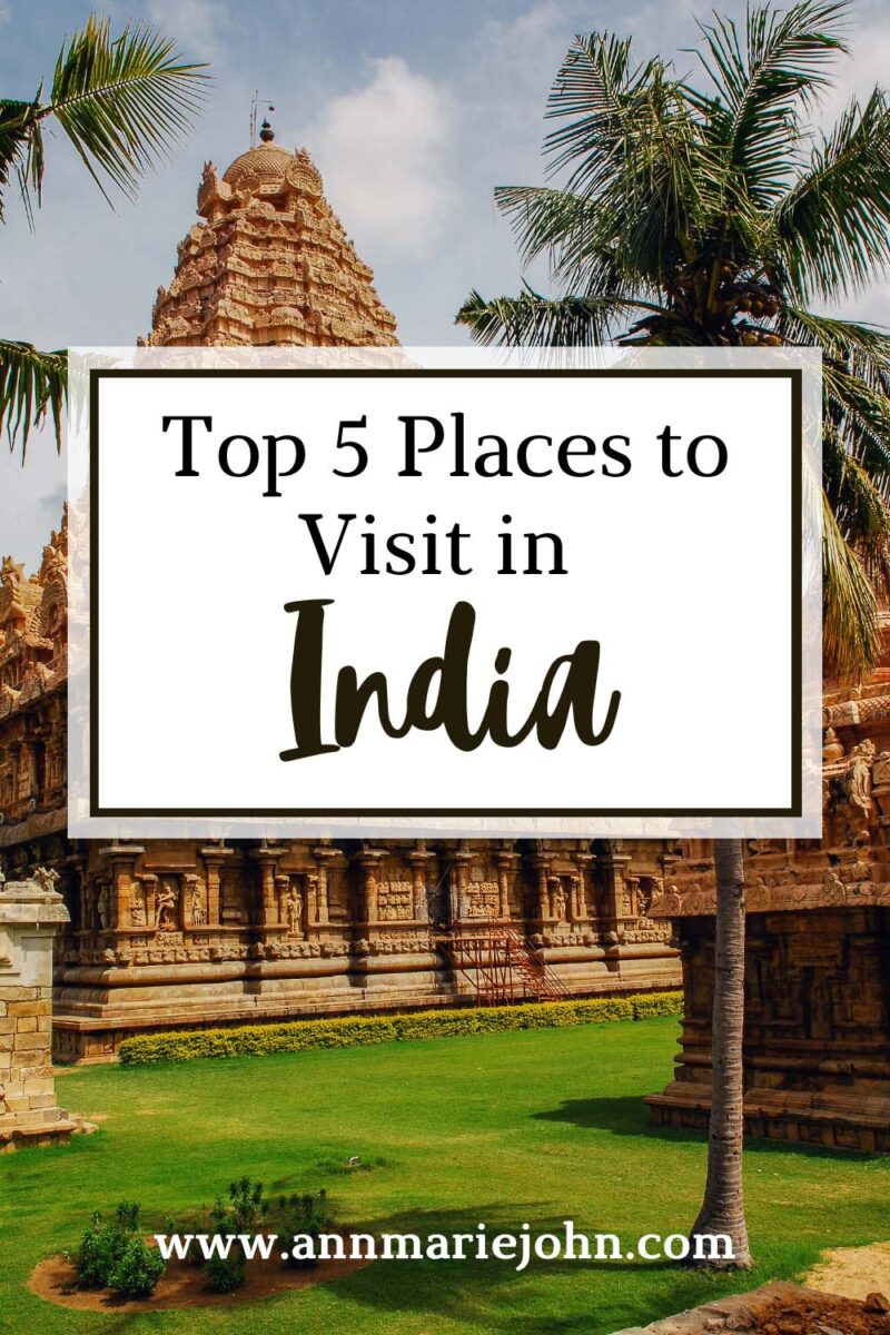 Top 5 Places to Visit in India - AnnMarie John